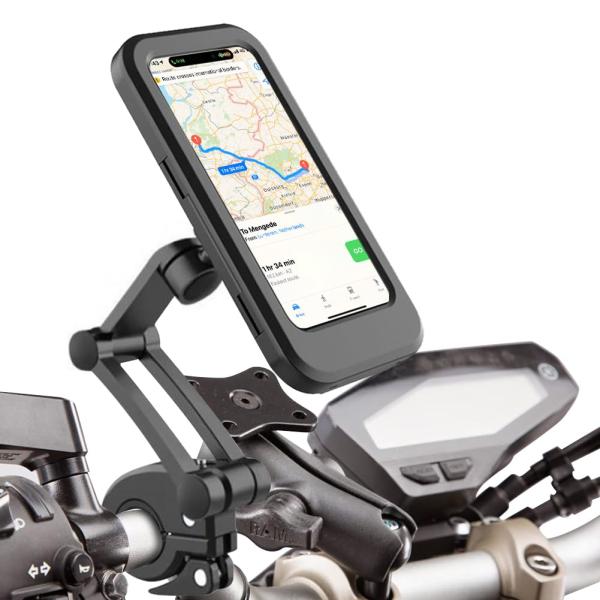 商品名:  BOHISEN Motorcycle Phone Mount Waterproof Sensitive Touch Screen Hard Shell Phone Case Holder Anti-Theft Phone Hol...