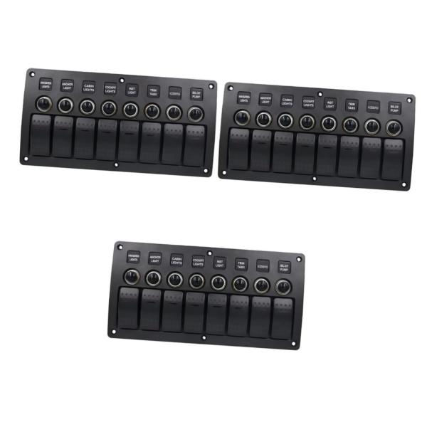 商品名:  CALLARON Marine Panel Panel Accessory Control Parts 3 Sets 8-bit Combination Switch Universal Abs Part Control Car...