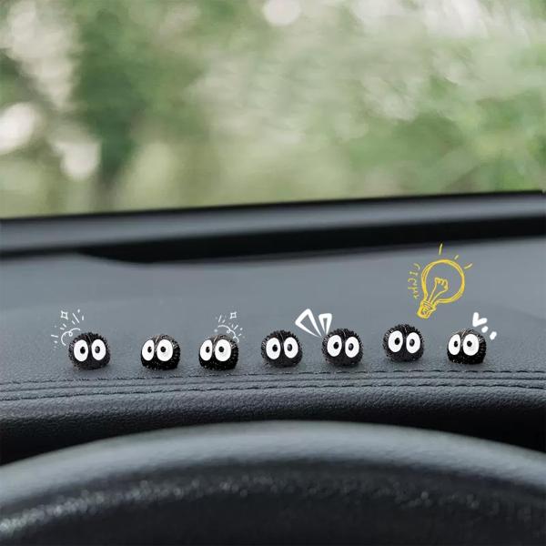 商品名: スートスプライト 30個 かわいい車内バックミラーアクセサリー ダッシュボード カートゥーンデコレーション 面白いアニメギフト オーナメント用 (ブラック) Cute Soot Sprites, Cartoon Decoratio...