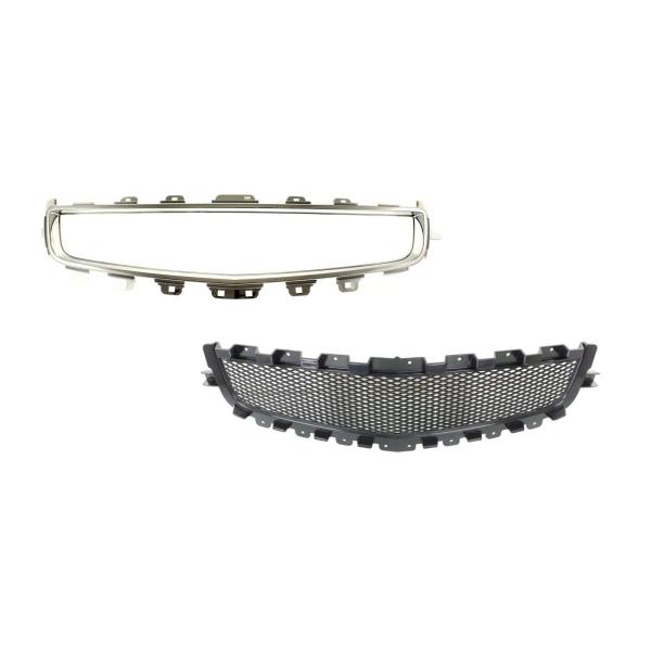 商品名:  popxsdo Grille Set of 2 Center Driver &amp; Passenger side Without Emblem Provision Plastic Insert Insert Paint Ma...