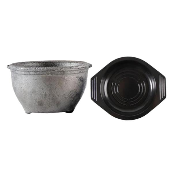 商品名:  DECHOUS 1 Set Old Fashioned Casserole Earthenware Clay Pot Ceramic Nonstick Frying Pan Round Stewpot Steamer Cookw...