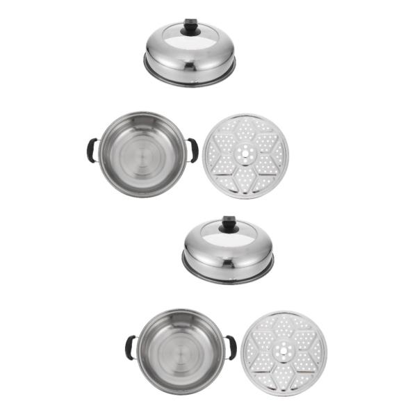 商品名:  DECHOUS 2 Sets Pot Stainless Steel Cookware Non Stick Cooking Utensils Vegtable Steamer Food Steamer Vegetable Ste...