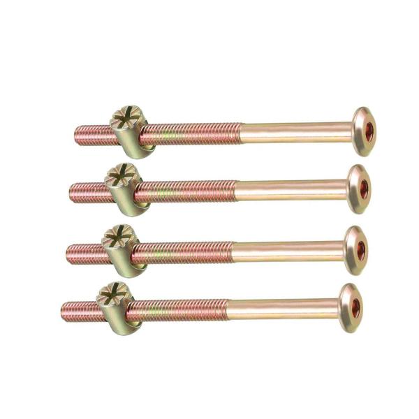 商品名: M6x85mm 家具ボルトナットセット 4個 安全な組み立て - 六角穴付きネジバレルナット付き ベッド/ヘッドボード/椅子用 4Pcs M6x85mm Furniture Bolt Nut Set for Secure Asse...