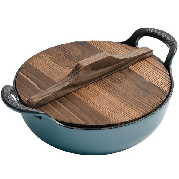 商品名:  TEIDEA Cooking Set Small Blue Pot Household Enamel Cast Iron Pot Soup Pot Non-stick Iron Stew Pot Enamel Pot Rice ...