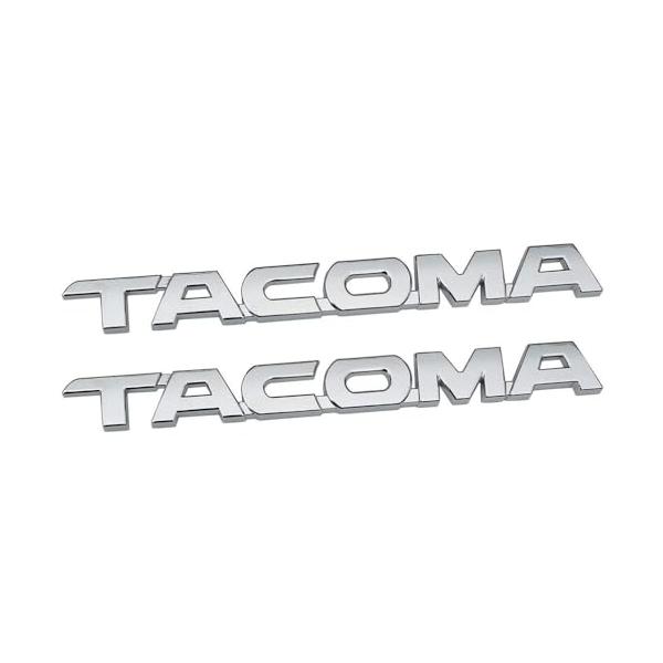 商品名:  1 Set (2 Pieces) New Genuine T-o-y-o-t-a 2016 &amp; Newer for Tacoma Blackout/Silver Emblem Overlays.ブランド: CUTULI商...
