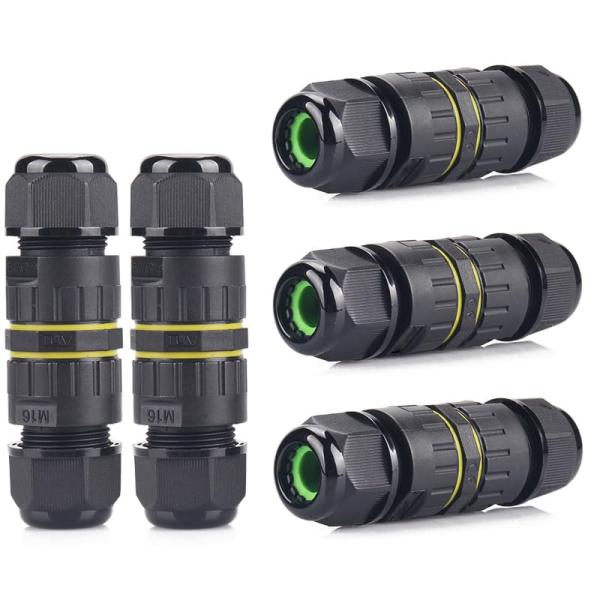 商品名:  QOFOWIN IP68 Waterproof 2 Way 2 Pin Junction Box Electrical Cable Connector,5 Pack 17.5A 400V M16 Wire Range(3.5-7...