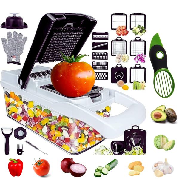 商品名:  Vegetable Chopper 25+1 - Kitchen Cutting Tool Set with Mandoline Slicer, Dicer, Food Chopper &amp; Julienne Slicer...