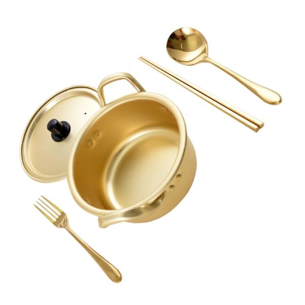 商品名:  PRETYZOOM 1 Set Korean Instant Noodle Pot Noodle Bowl with Lid Outdoor Cookware Porridge Pot Mini Saucepan Korean ...