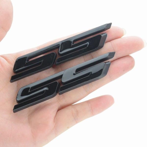 商品名:  2PC (Gloss Black) Slant SS Grill Side Emblem Badge Decal with Sticker for Chevy Impala Cobalt Camaro 2010 to 2024ブ...