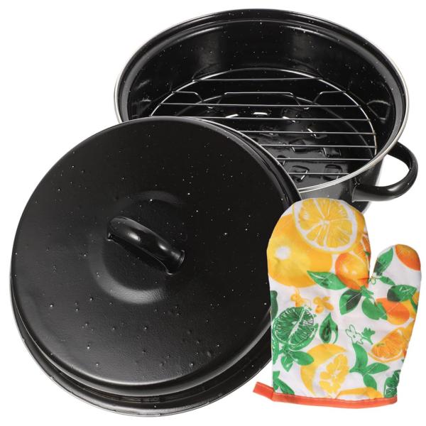 商品名:  Zerodeko 1 Set Kitchen Turkey Plate Bbq Grill Accessories Roasting Pot Cooking Utensils Grill Pan with Lid Kitchen...