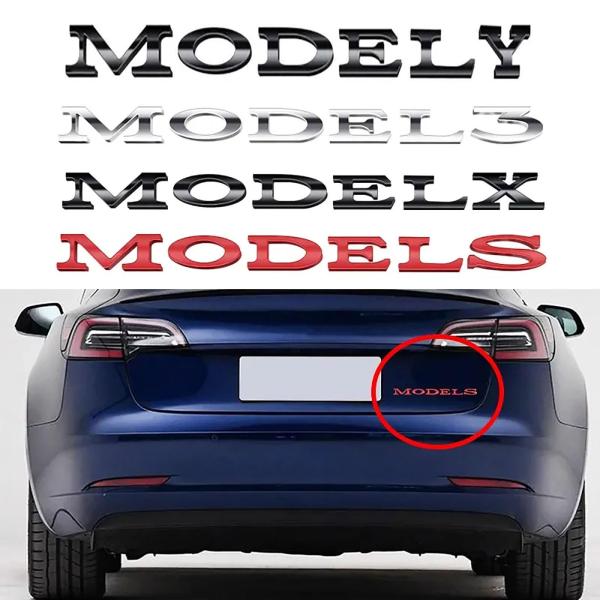 商品名:  Compatible with Tesla Model 3 Y X S, 3D Car Sticker MODEL 3/Y/X/S Letters Nameplate Auto Tail Box Logos Decal Car ...