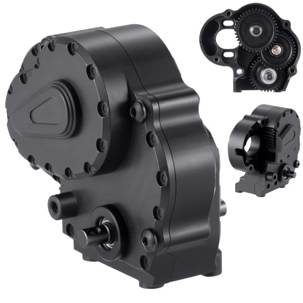 商品名: RCHUBAM ラジコンカー トランスミッションギアボックス ギア付き UTB18 アルミニウム トランスミッションケース ギアセット UTB18 Capra 1/18 Axial RC クローラー カー アップグレードパーツ ブ...