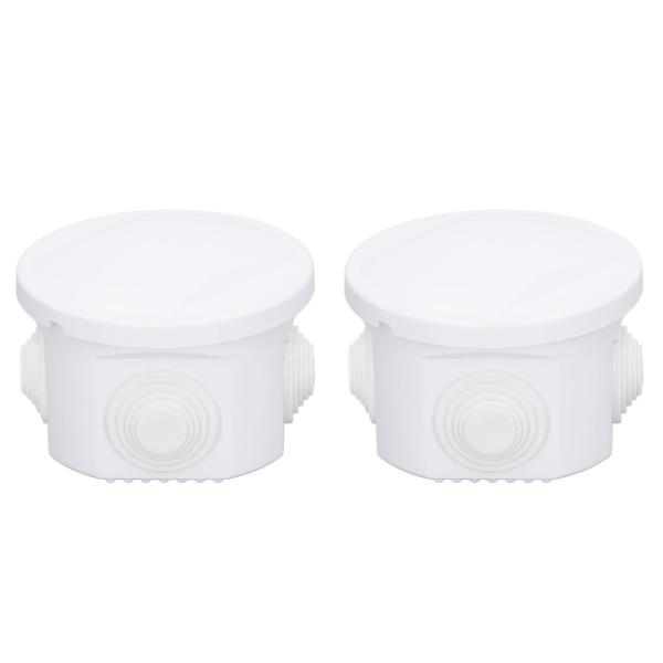商品名:  Jadeshay Waterproof ABS Junction Box, 2 Pack, Round 80x50mm, IP55 Dustproof Electrical Enclosure for Outdoor Proje...