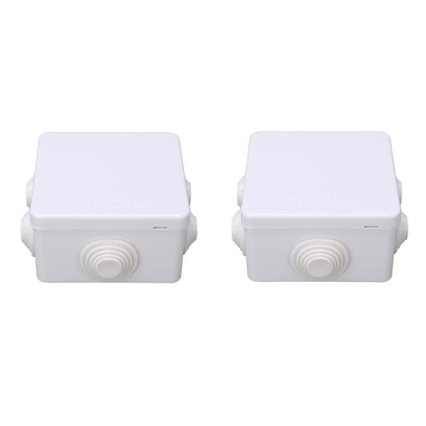 商品名:  Electrical Junction Box, 2PCS 85x85x50mm Electrical Junction Box with Reserved Hole ABS Plastic IP55 Waterproof Pr...