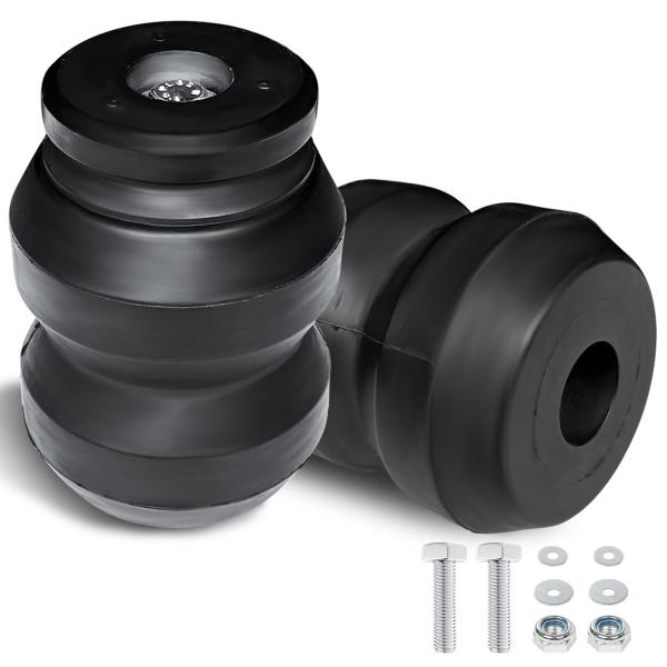 商品名:  MILLISEC 2Pcs Rubber Helper Suspension Springs Rear Kit Compatible with 2009-2022 Ram 1500, 2011-2022 Chevy Silver...