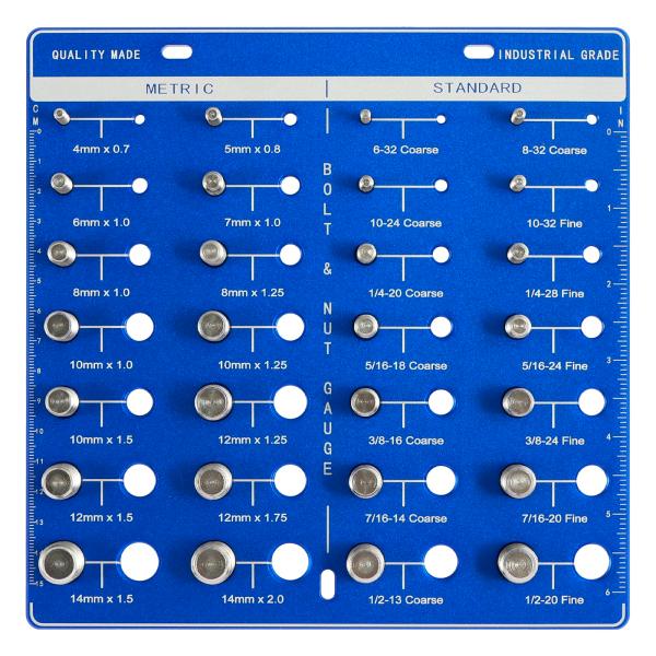 商品名:  Nut and Bolt Thread Checker Set, Aluminum Alloy 28 Bolt Size and Thread Identifier Gauge, Thread Pitch Gauge Stand...