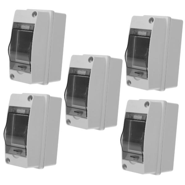 商品名:  Gatuida 5pcs Box 2 Way Distribution Box Clear Circuit Weather Proof Electrical Boxes Controller Plastic Enclosure ...