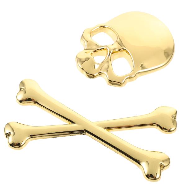 商品名:  GLEAVI 2pcs Metal Car Metal Skull Sticker Car Auto Emblems Chrome Badges Car Emblems Car Accesories Car Stickers R...