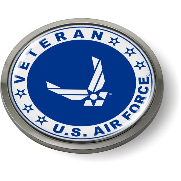 商品名:  [Officially Licensed Product] - U.S. Air Force Veteran Logo with USAF White Arnold Wings and Star Symbol 3D Domed ...