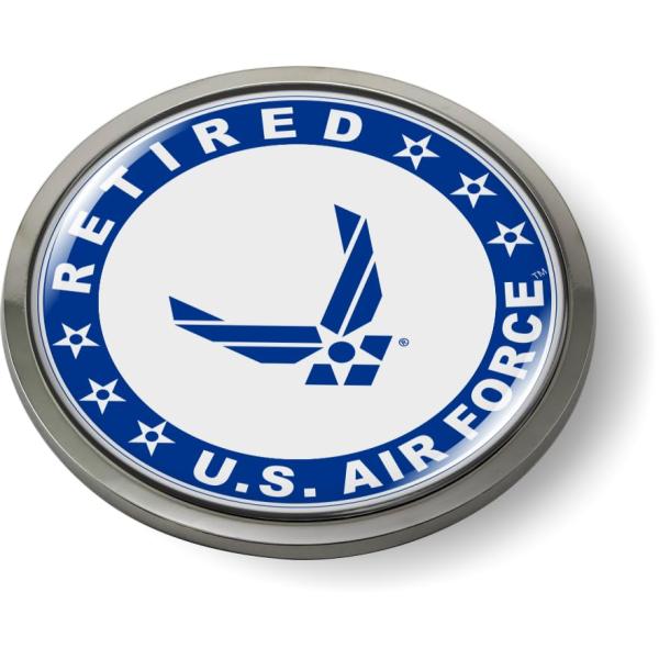 商品名:  [Officially Licensed Product] - U.S. Air Force Retired Logo with USAF Blue Arnold Wings and Star Symbol 3D Domed C...