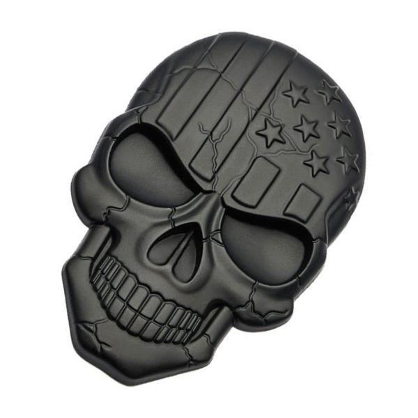 商品名:  TOPPERFUN 1 Pc Skull Car Sticker Modern Car Emblems USA Accessories Metal Stickers Decor for Car Metal Sign Car Ba...