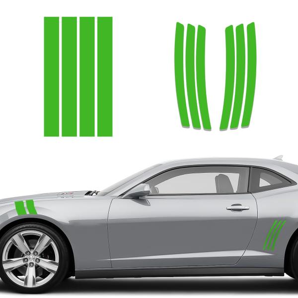 商品名:  x xotic tech Set Car Body L&amp;R Side Vent Insert Stripe Inlay Side Vent Gill Sticker + Fender Stripes Hash Marks...