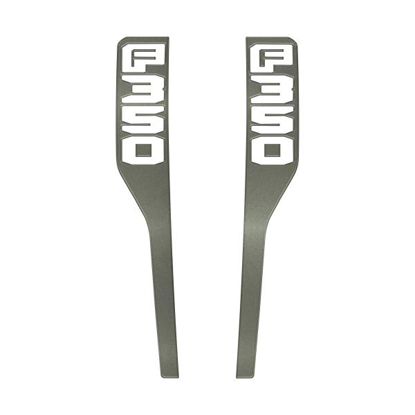 商品名:  Front Fender Emblem Overlays - Compatible with 2023-2025 Ford Super Dutyブランド: TufSkinz商品サイズ: F-350商品番号: 色: *OE Col...