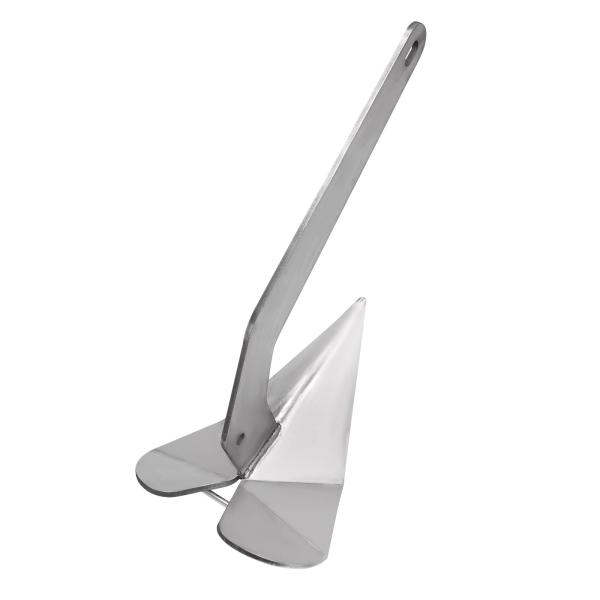 商品名:  LSYSGSB Small Yacht Boat Anchor, Marine 316 Stainless Steel Wing Style Anchor for Boats, 35lbs Heavy Duty Triangul...