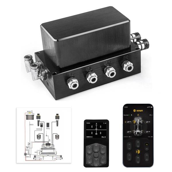 商品名:  Air Management Top Grade Air Suspension System kit with Airlift Fitting Packs and 6mm vacuum tube, Electronic Cont...