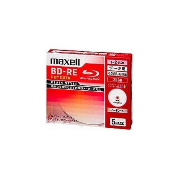 マクセル　データ用BD-RE　2倍速　5枚組　BE25PPLWPA.5S 120