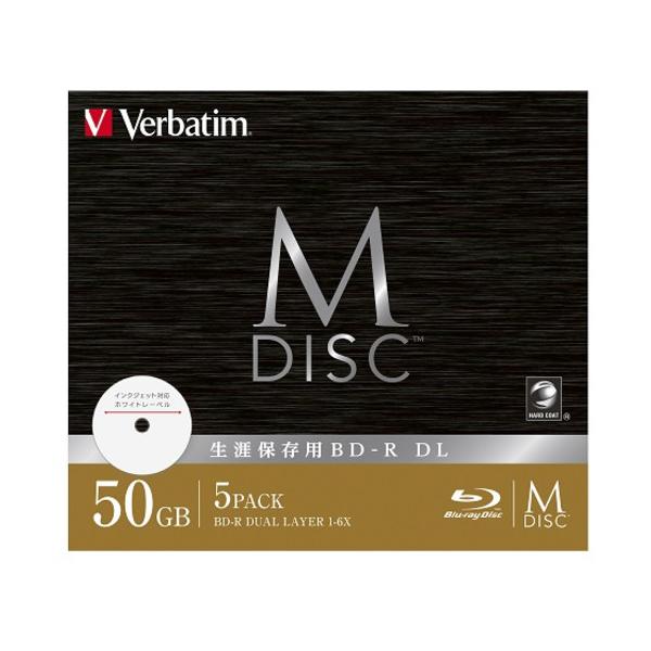 Verbatim　DBR50RMDP5V2　BD-R　DLデータ用M-DISC　50GB 120