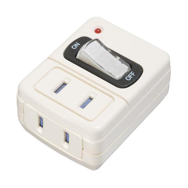 ヤザワ　Y02FUSK210WH　雷サージ付省エネタップ2個口白　白 72