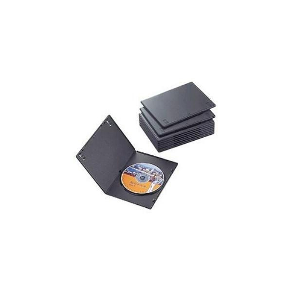 ケース　エレコム　CD　DVD　CCD-DVDS03BK　スリムDVDトールケース(1枚収納×10枚セット・ブラック) 131