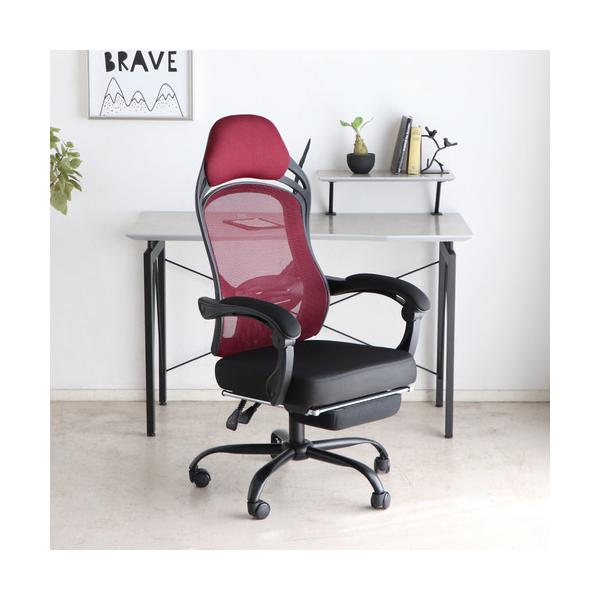 東馬（Tohma） FTメッシュオフィスチェア RE レッド 幅660×奥行620×高さ1180（mm） 54684800 448