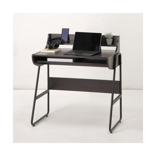 ヤマダオリジナル デスク ストーン 幅79×奥行50×高さ87cm 立て掛け置き ブラック＆ブラウン 448