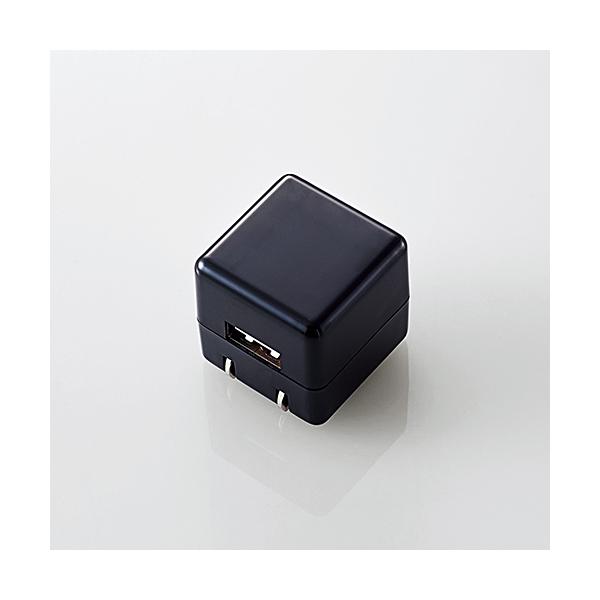 エレコム　AVA-ACUAN007BK　キューブ型AC充電器(DAP用・長寿命・1A)　ブラック 126