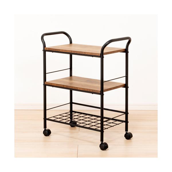 ヤマダオリジナル　［幅58.5］キッチンワゴン　「YKW350001DBR61」　ダークブラウン 448