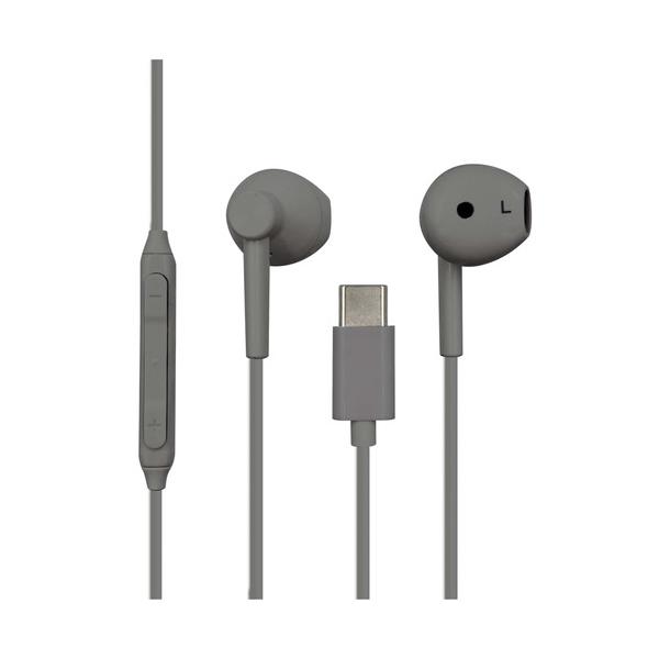 LUCILLA　HPTCLU003GY　TypeC　ステレオイヤホン　　チャコールグレー 24
