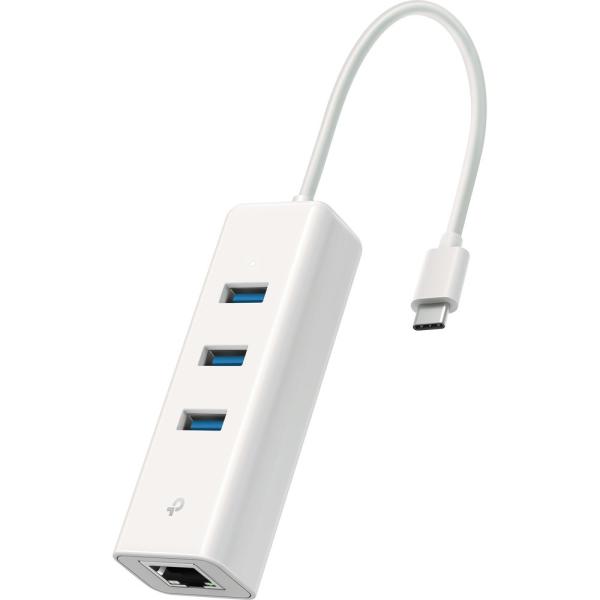 TP-LINK（ティーピーリンク）UE330C　JP　USB　Type-C　3ポートハブ&amp;ギガビット　有線LANアダプター　プラグ&amp;プレイ　1年保証 126