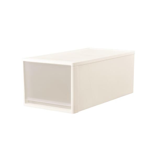 【期間限定大特価】[幅39×奥行74×高さ30cm] 収納ケース プラスチック 押入れ用 ストラ74L ホワイト 446