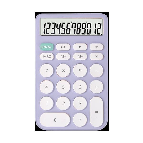 LTL　Relation　CALC001LP　シンプルな機能で使いやすいカラフルな電卓　12桁表示・メモリー機能　オートパワーオフ機能付　ライトパープル 52