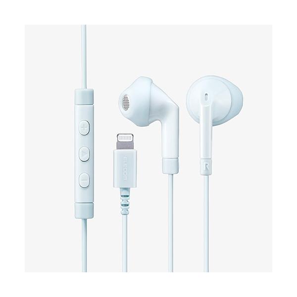 エレコム　EHP-LF10IMABU　Lightning接続ヘッドホンマイク／FAST　MUSIC(TM)　ブルー 500