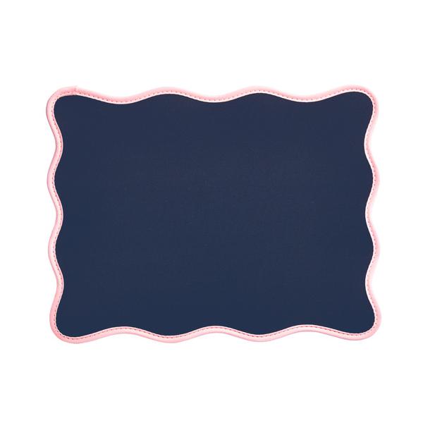 エレコム　MP-UK01NV　マウスパッド　ウェーブデザイン　ズレにくい　裏面ラバー　ネイビー 131