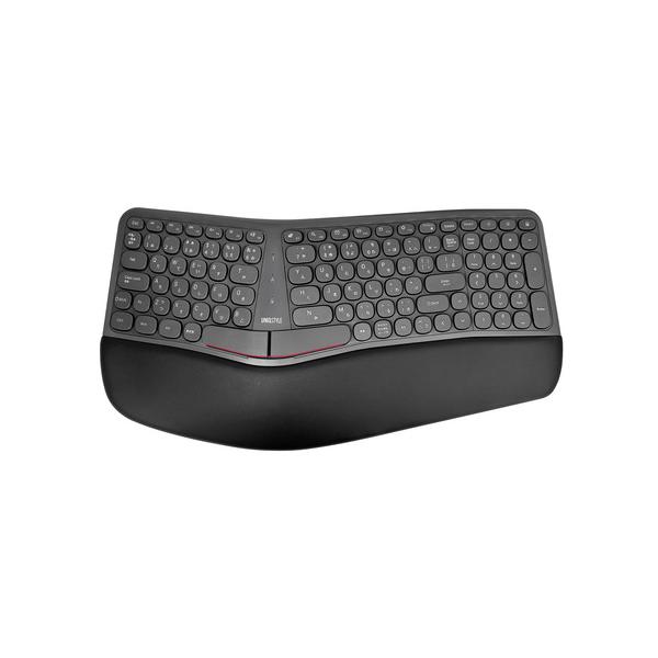 ユニーク K680ERG ワイヤレスキーボード テンキー付き 日本語105キー メンブレン エルゴノミクスデザイン Windows対応 131