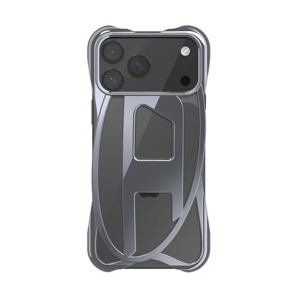 DIESEL　iPhone17　Pro　MAX　DIESEL　Caged　D　Glossy　Case　SS25　silver　60446 500