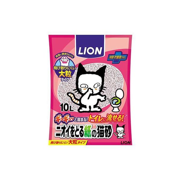 ライオンペット ニオイをとる紙の猫砂10L   866