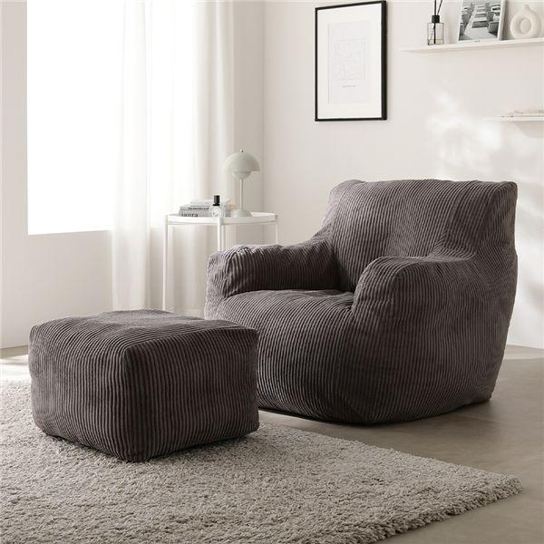 【商品名】 圧縮ウレタン クッションソファ 1人掛け ＋ オットマン セット 洗える カバーリング 軽量 クッション ソファ Cloofy クルーフィ 【ジャンル・特徴】 圧縮 ウレタン クッション ソファ クション ソファー インテリア家...