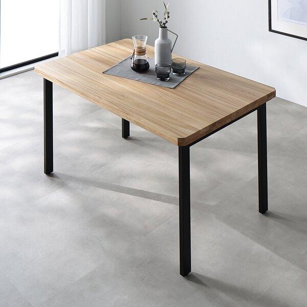 【商品名】 ダイニングテーブル 組立品 幅120cm ナチュラル ブラック脚 ベーシック脚 天然木 スチール お手入れ簡単 食卓 テーブル 組立品 Arborea アルボレア 【ジャンル・特徴】 ダイニング テーブル 食卓机 リビング 机 ...