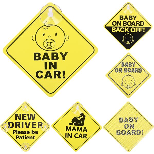 ・サイズ ：12.5cm*12.5cm・内容 ：1枚・素材：PP・デザイン &amp;カラー：吸盤タイプA（BABY IN CAR）、吸盤タイプB（BABY ON BOARD BACK OFF）、吸盤タイプC（MAMA IN CAR）、吸盤...