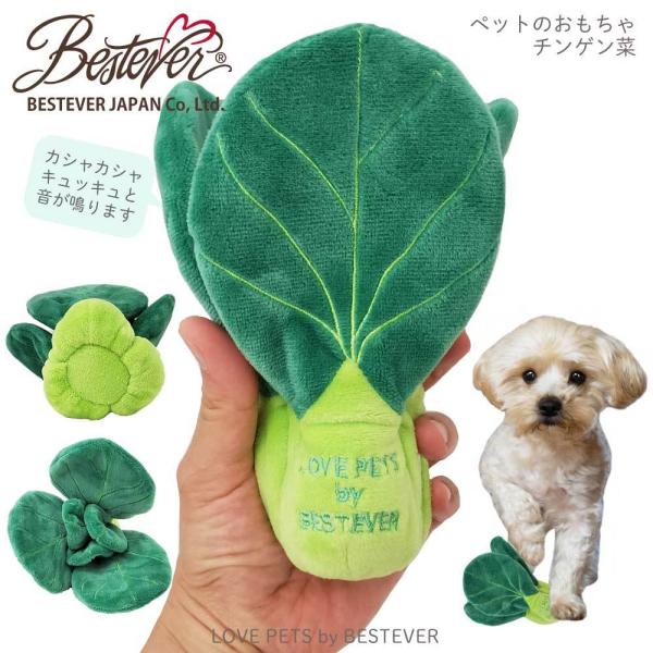 見てください！この青梗菜！葉っぱ全部に葉脈の刺繍が入り、1枚1枚葉が剥けます。本物のチンゲン菜と見間違えるほどの精巧さです♪ベストエバーのユニークトイもここまで来たか！という逸品♪【商品名｜NAME】LOVE PETS by BESTEVE...